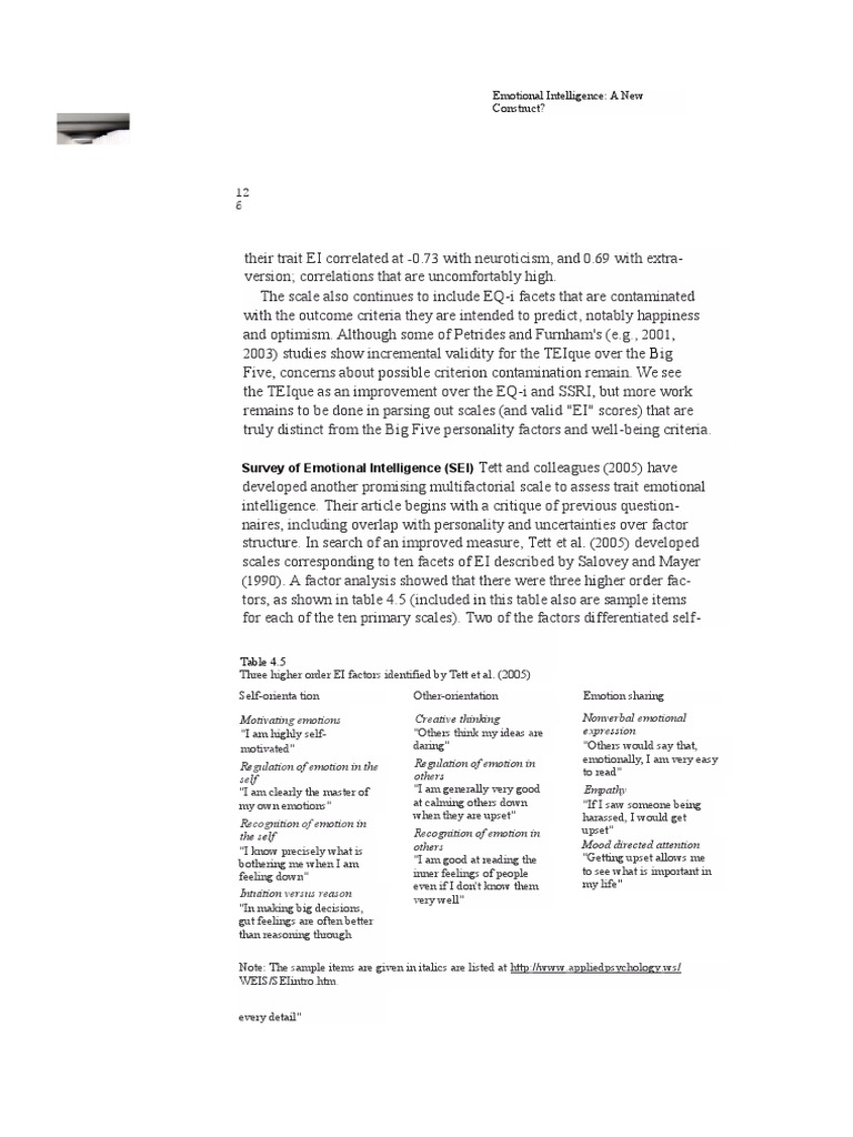 Emot Onal Intell Gence: A New Construct | PDF
