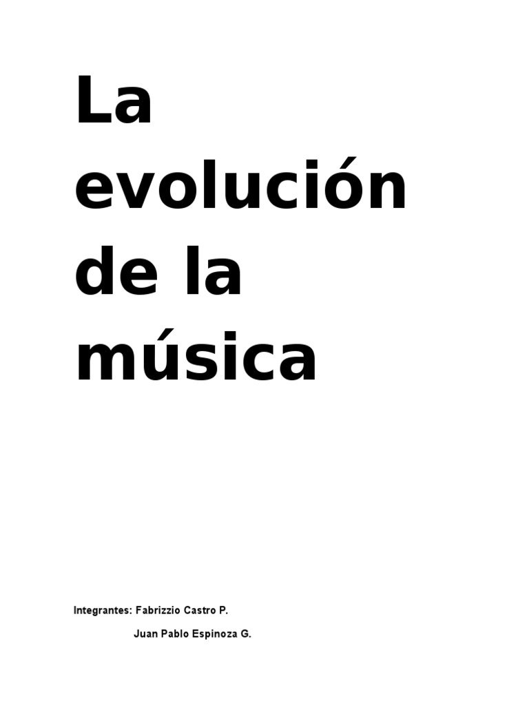 La Evolución de La Música | PDF | La música rock | Sonata