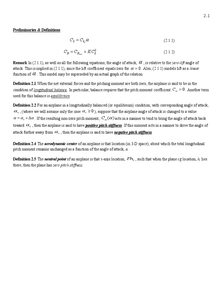Aircraft Stability and Control Concepts | PDF | Aerodynamics ...