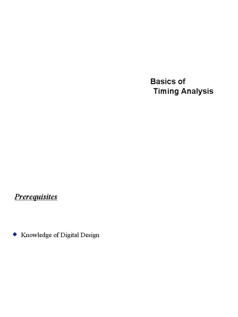 Basics of Timing Analysis | PDF | Electronic Design Automation | Computer Engineering