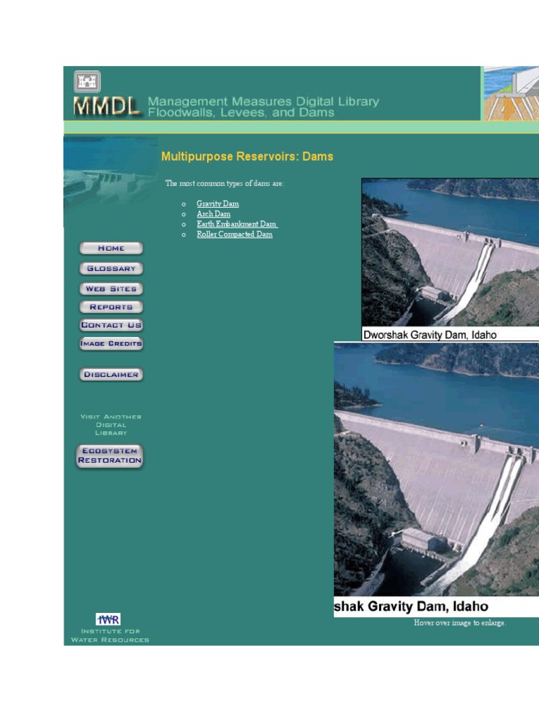 Multipurpose Reservoirs | PDF | Dam | Flood Control
