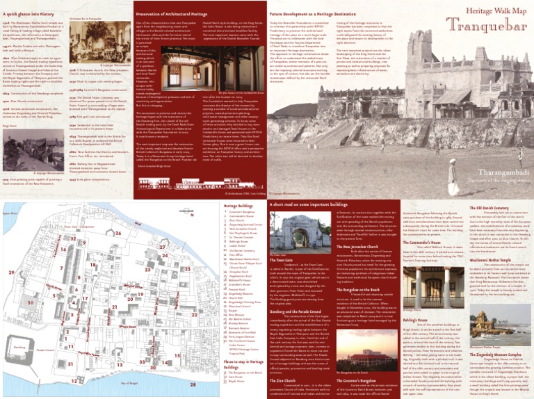 Tranquebar Heritage Walk Map | PDF | Buildings And Structures