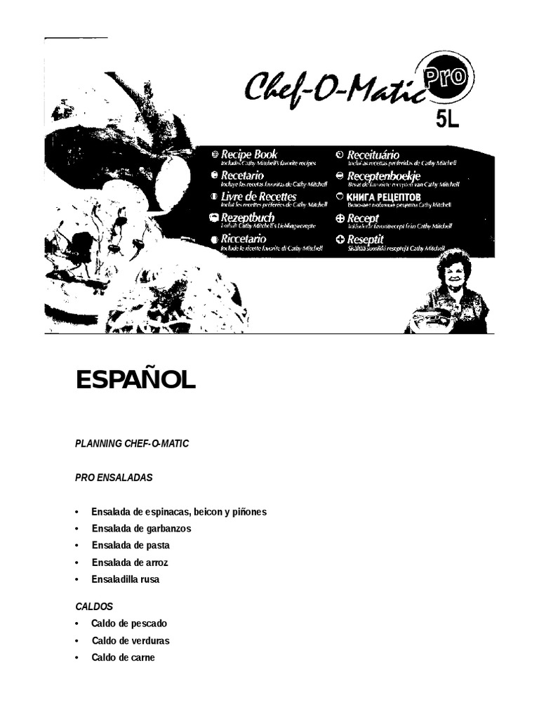 Recetas para Chef-o-Matic Pro | PDF | Sopa | ensalada