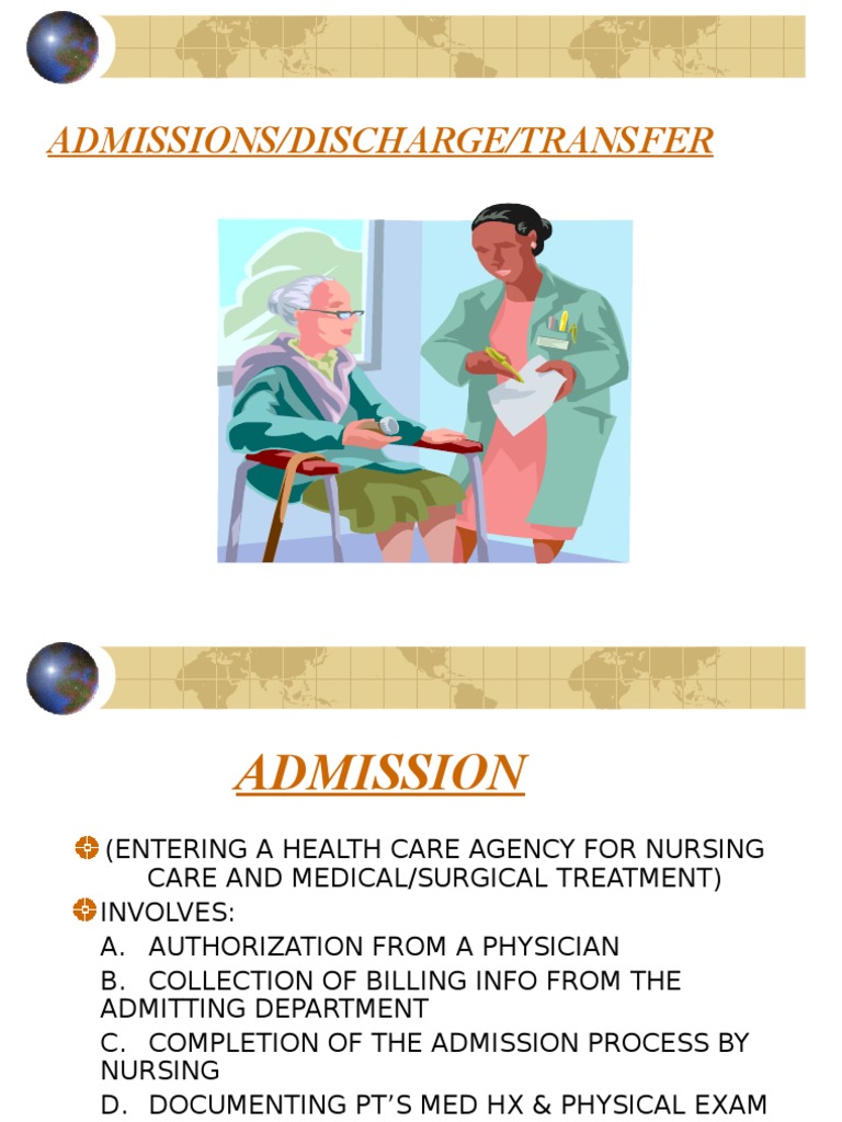 Admission, Discharge, and Transfer Guide | PDF | Patient | Nursing
