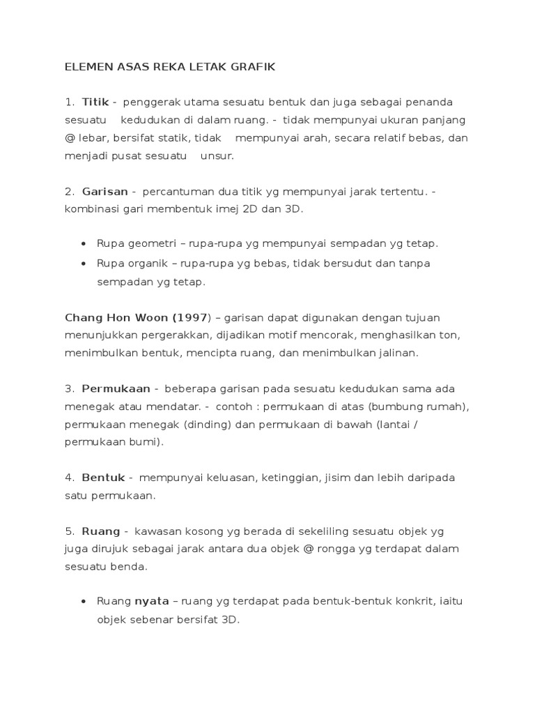 Elemen Asas Reka Letak Grafik | PDF