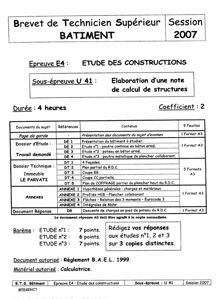 Exemple de Note de Calcul de Structures | PDF