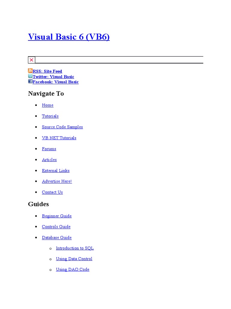 Visual Basic 6 | PDF | Microsoft Access | Active X Data Objects