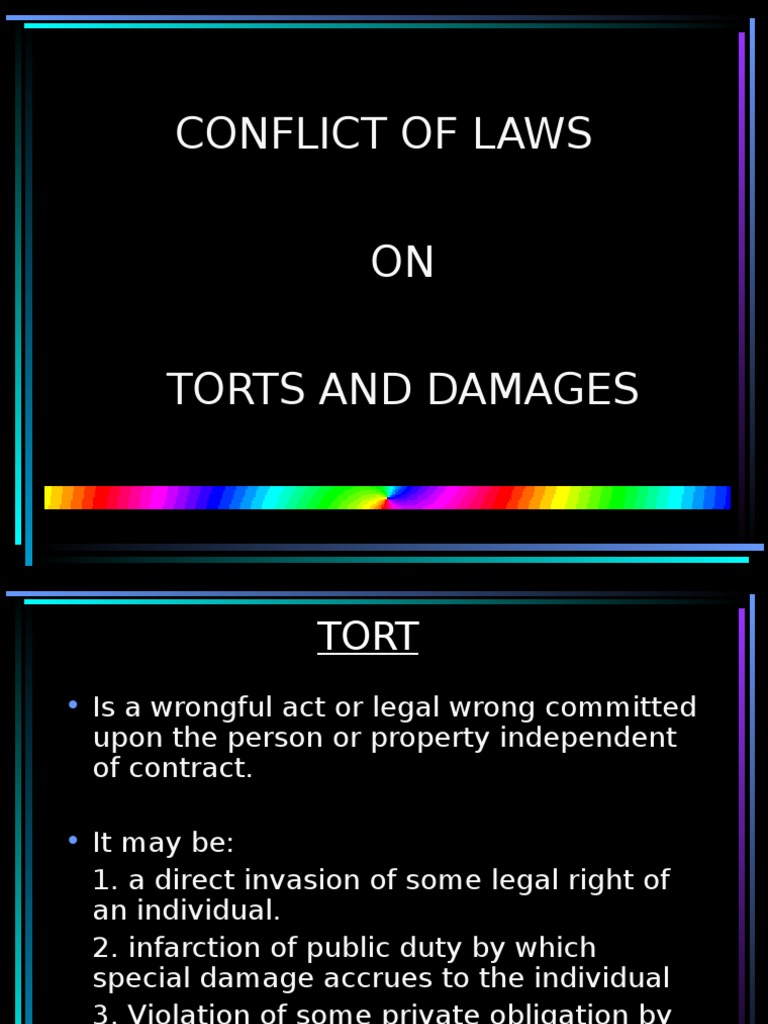 Report On Conflict of Laws | PDF | Tort | Negligence