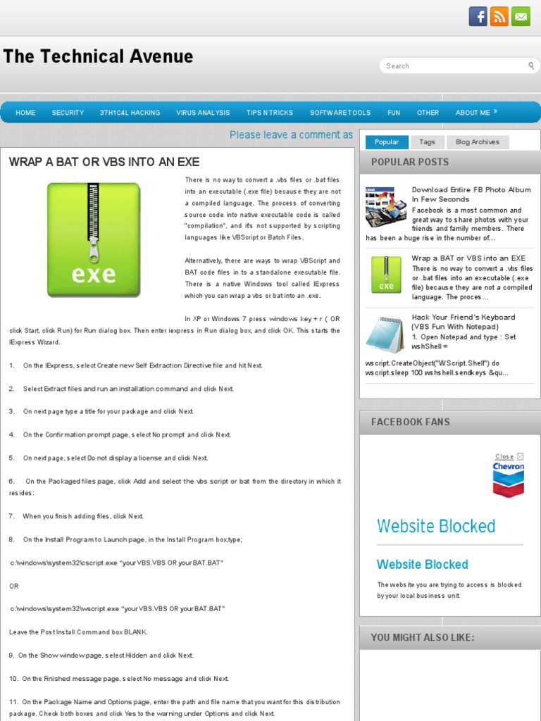 Wrap A BAT or VBS Into An EXE | PDF | Computing Platforms | Operating System Families