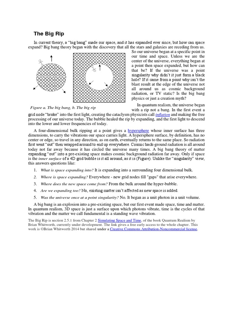 Figure A. The Big Bang, B. The Big Rip | PDF | Big Bang | Universe