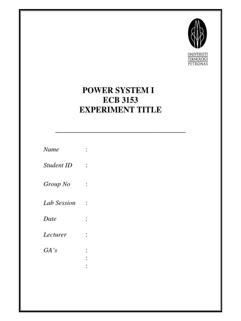 Power System 1 Lab Manual | PDF | Ac Power | Power Supply