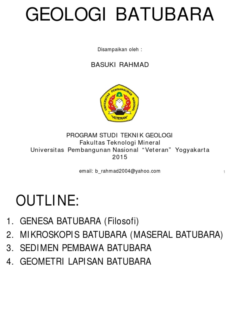 Geologi Batubara | PDF