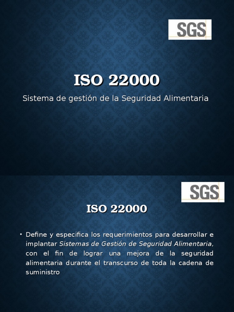 Presentacion Iso 22000 | PDF | Análisis de Riesgo y Puntos Críticos de ...