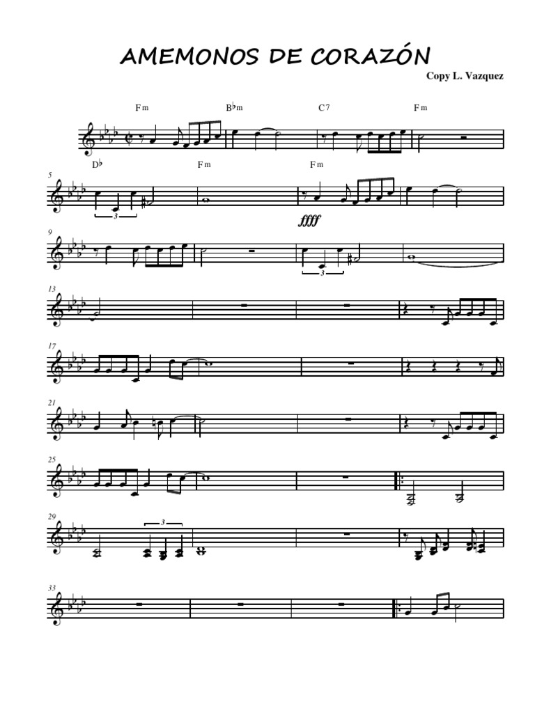 Amemonos de Corazon Guitarra | PDF