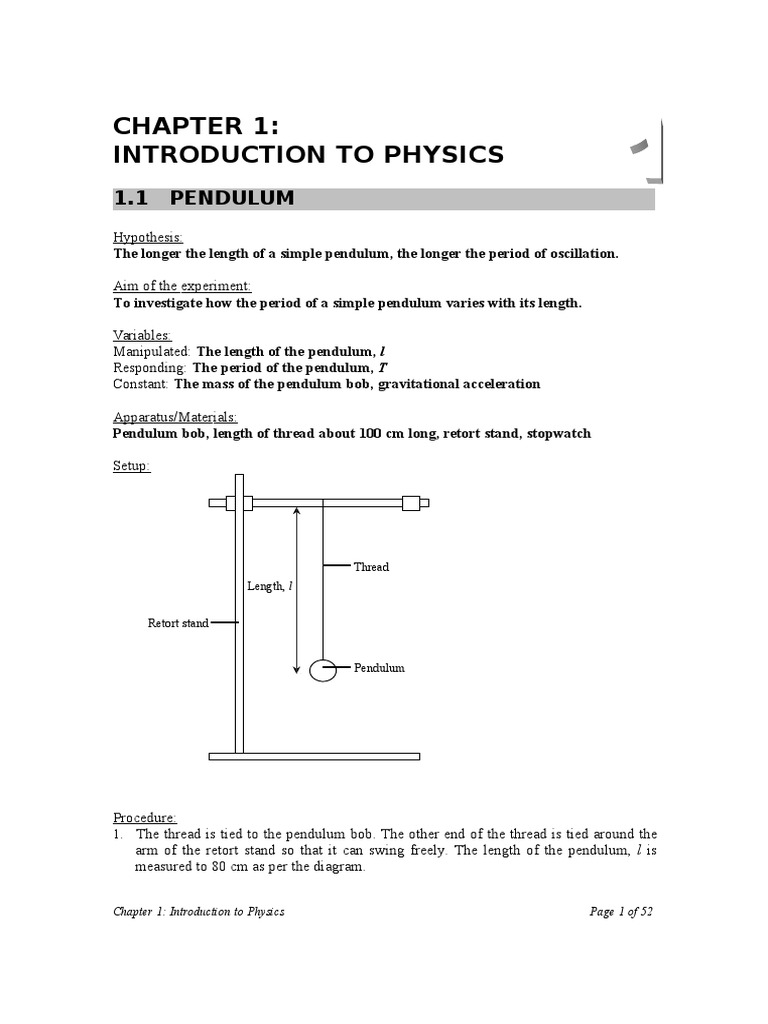 Experiments Physics Form 4 | PDF | Temperature | Momentum
