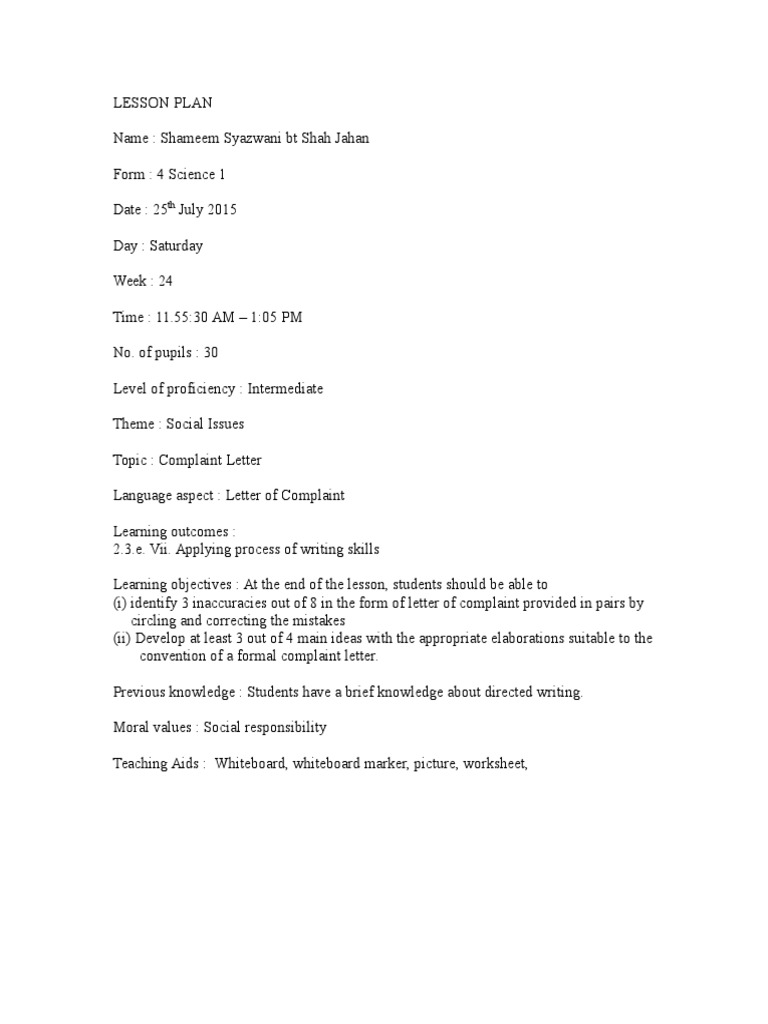 Complaint Letter | Download Free PDF | Learning | Teachers