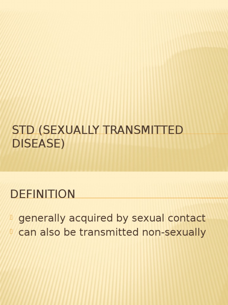 STD PRESENTATION | PDF | Sexually Transmitted Infection | Hiv/Aids