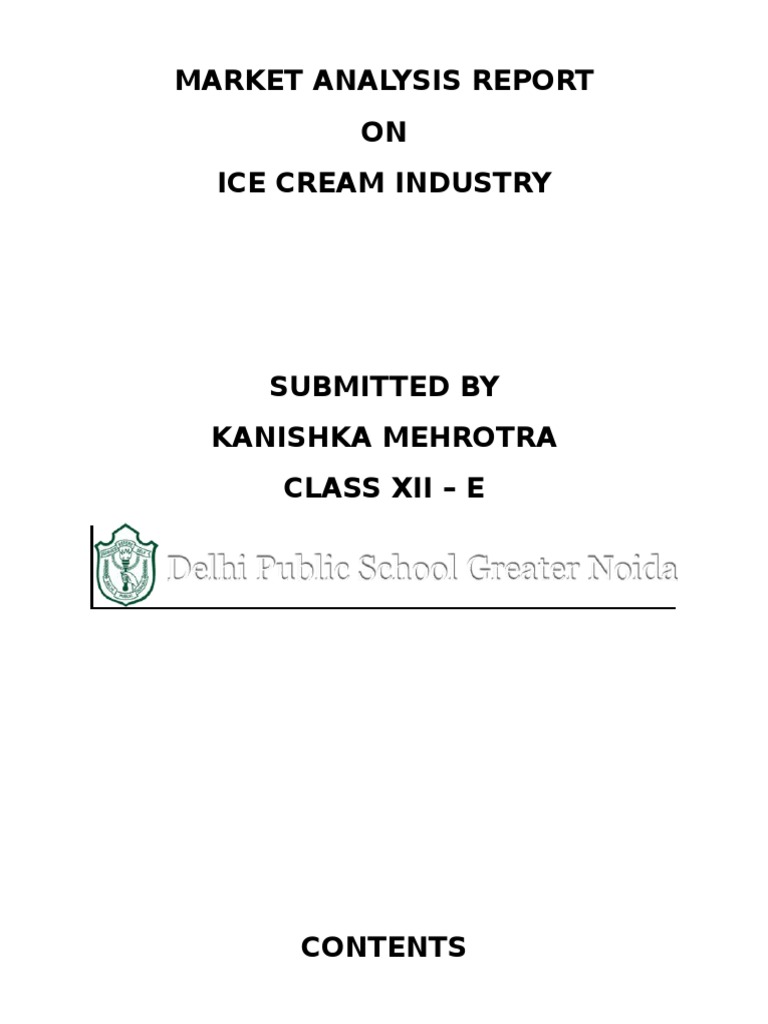 Business Studies Project Class XII | PDF | Ice Cream | Brand