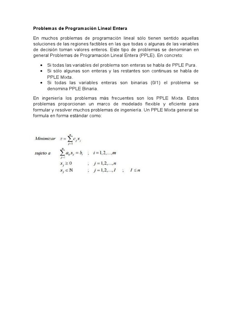 Metodo de Ramificacion y Acotamiento | PDF | Programación lineal ...