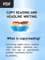 Campus Journalism - Copyreading and Headline Writing | PDF | Copy ...