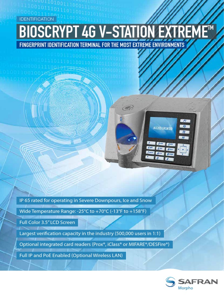 Bioscrypt 4G V-Station Extreme En-7 | PDF | Access Control ...