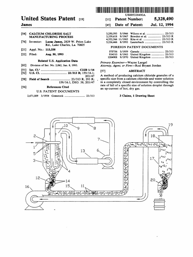 Calcium Chloride Granule Production Process | PDF | Clothes Dryer | Gases
