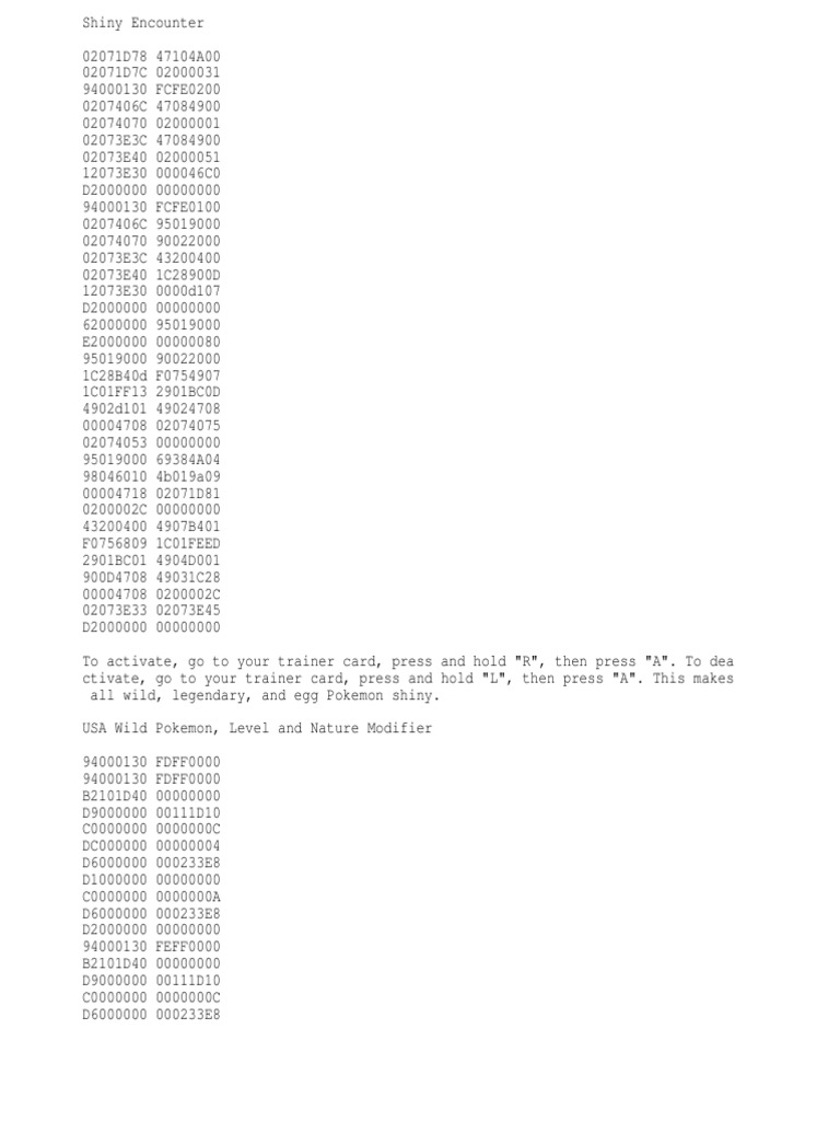 Pokemon Soul Silver Ar Codes Nature Modifier Outlet | jkuat.ac.ke