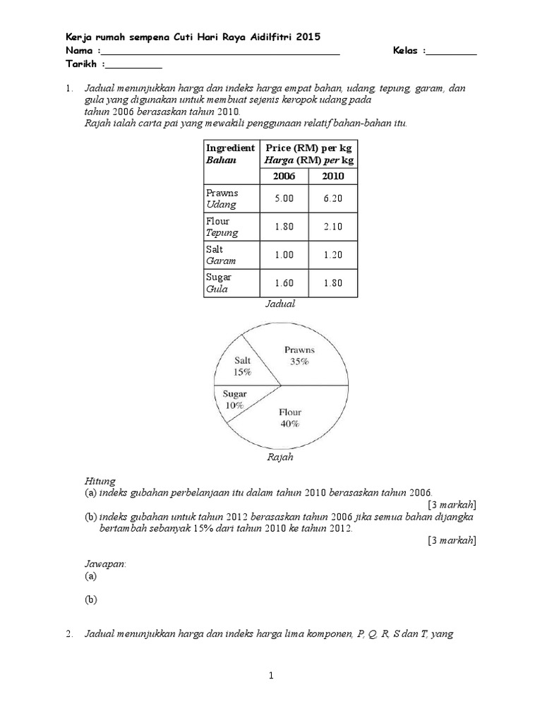 Indeks Gubahan dan Harga Bahan Makanan | PDF | Teknologi & Rekayasa