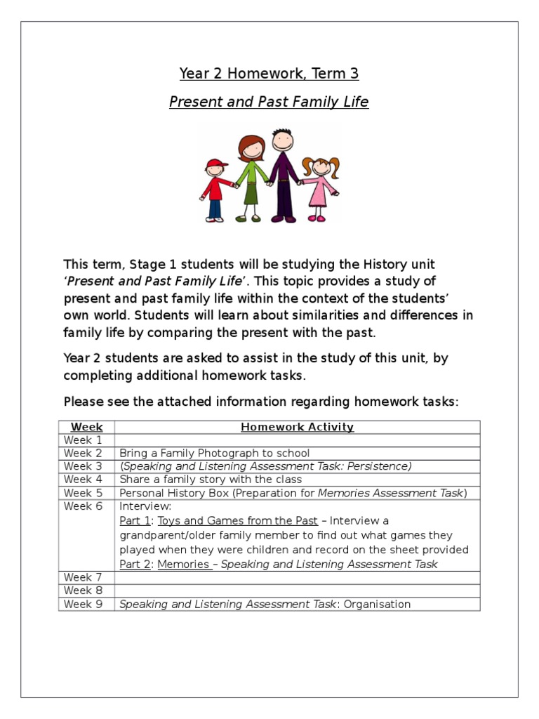 Year 2 Homework | PDF