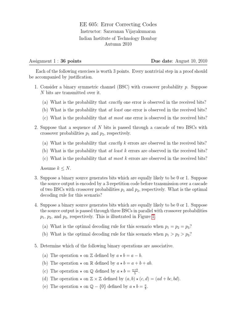 Assignment 1 | PDF | Abstract Algebra | Discrete Mathematics