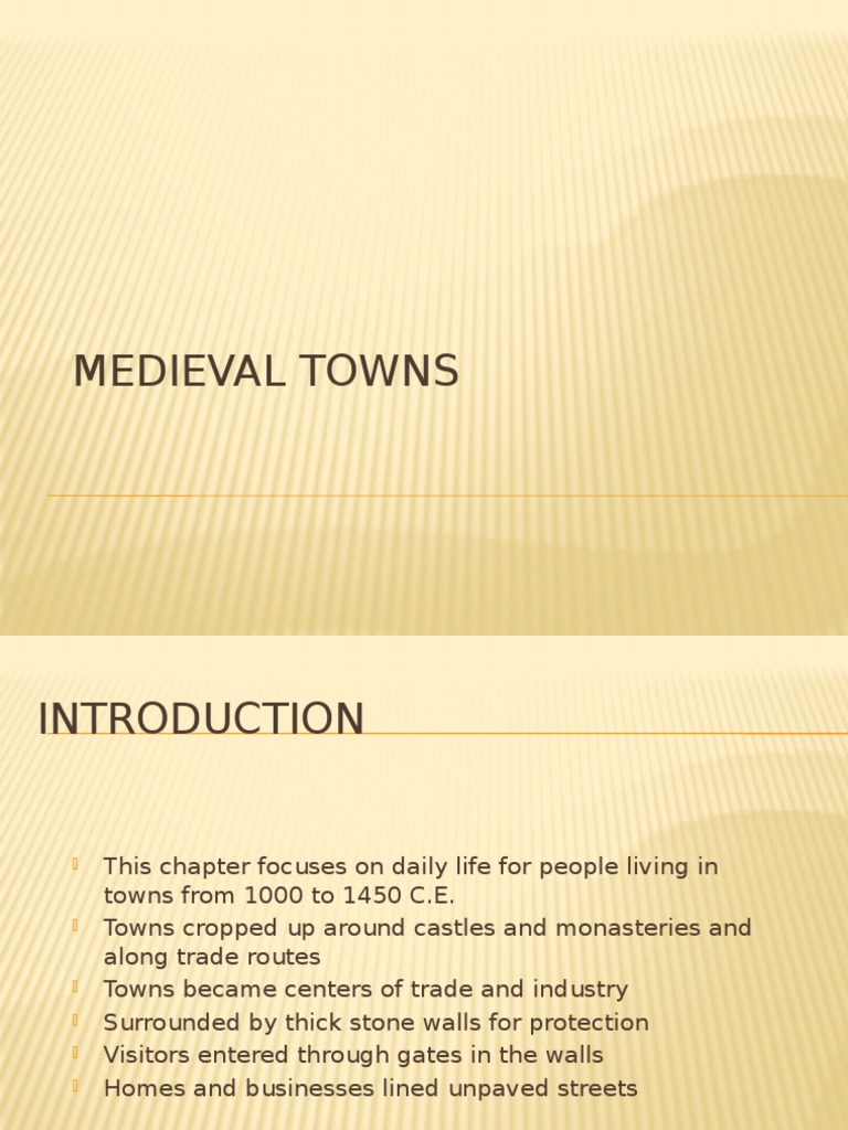 Life in Medieval Towns | PDF | Guild | Middle Ages