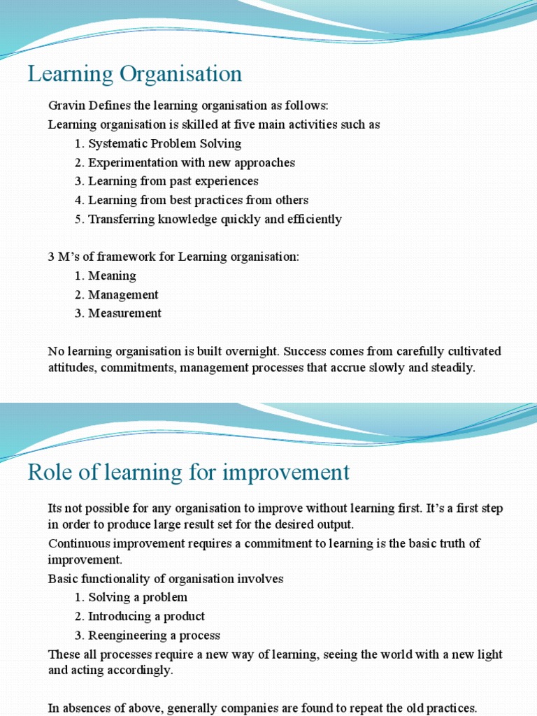 Learning Organisation | PDF | Scientific Method | Learning