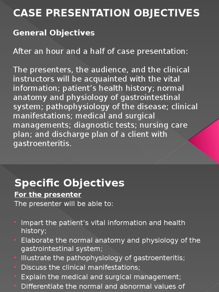 Case Presentation Gastroenteritis | PDF | Gastrointestinal Tract | Diarrhea