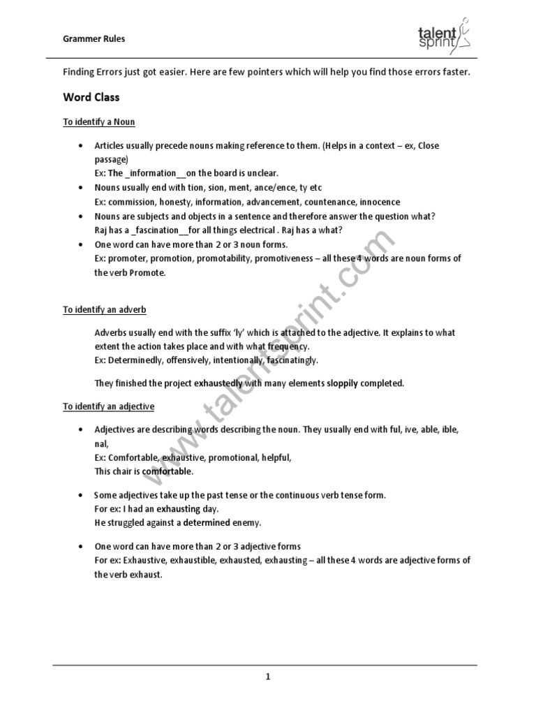 Grammar Rules | PDF | Grammatical Number | Noun