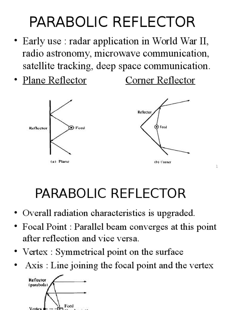 Parabolic Reflector | PDF | Electromagnetic Radiation | Natural Philosophy