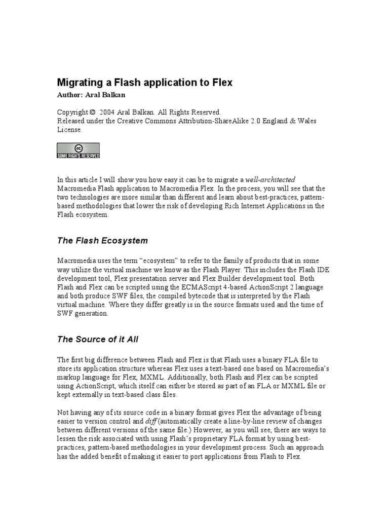 Flash To Flex | PDF | Apache Flex | Adobe Flash