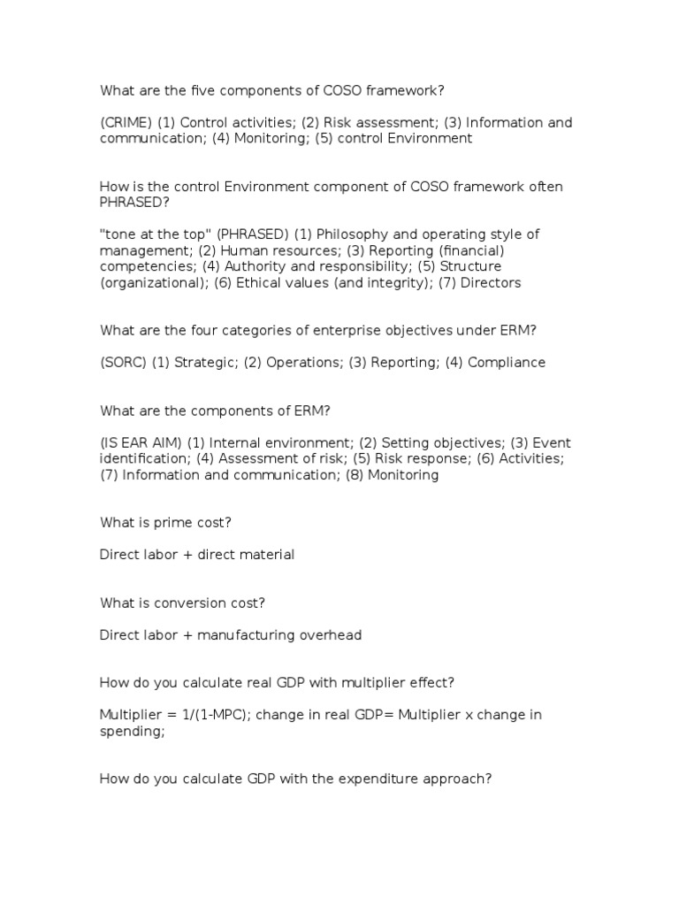 Becker CPA BEC Review Cheatsheet | PDF | Prices | Revenue
