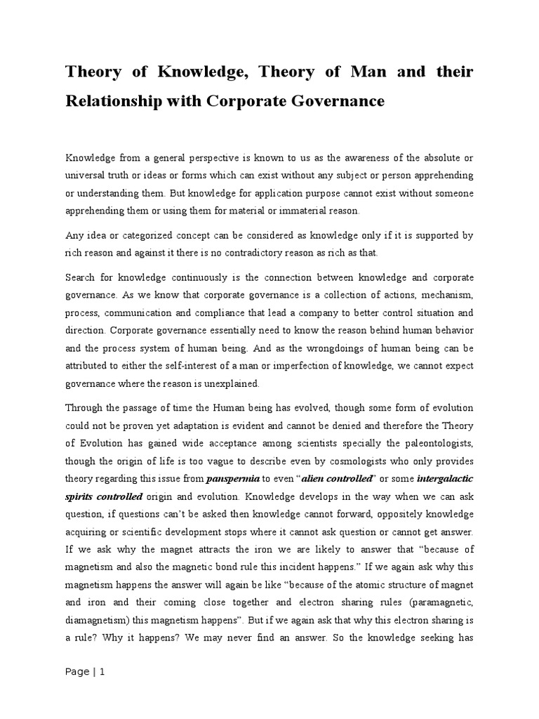 Theory of Knowledge | PDF | Genetics | Epistemology