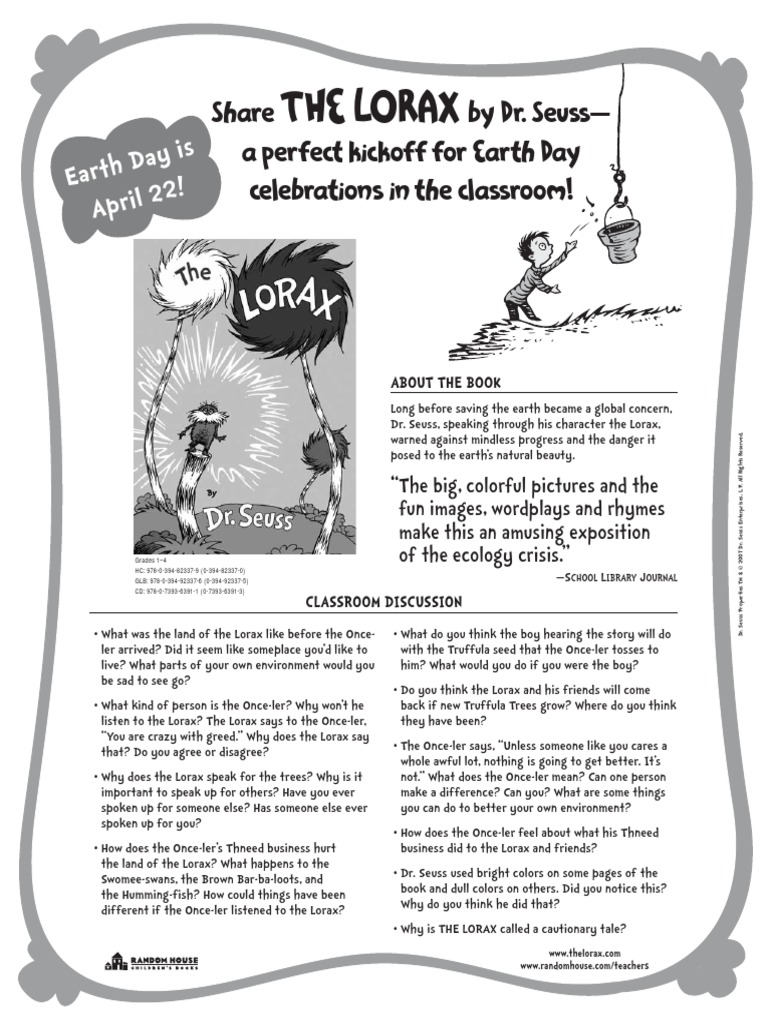 The Lorax: Share by Dr. Seuss - A Perfect Kickoff For Earth Day ...