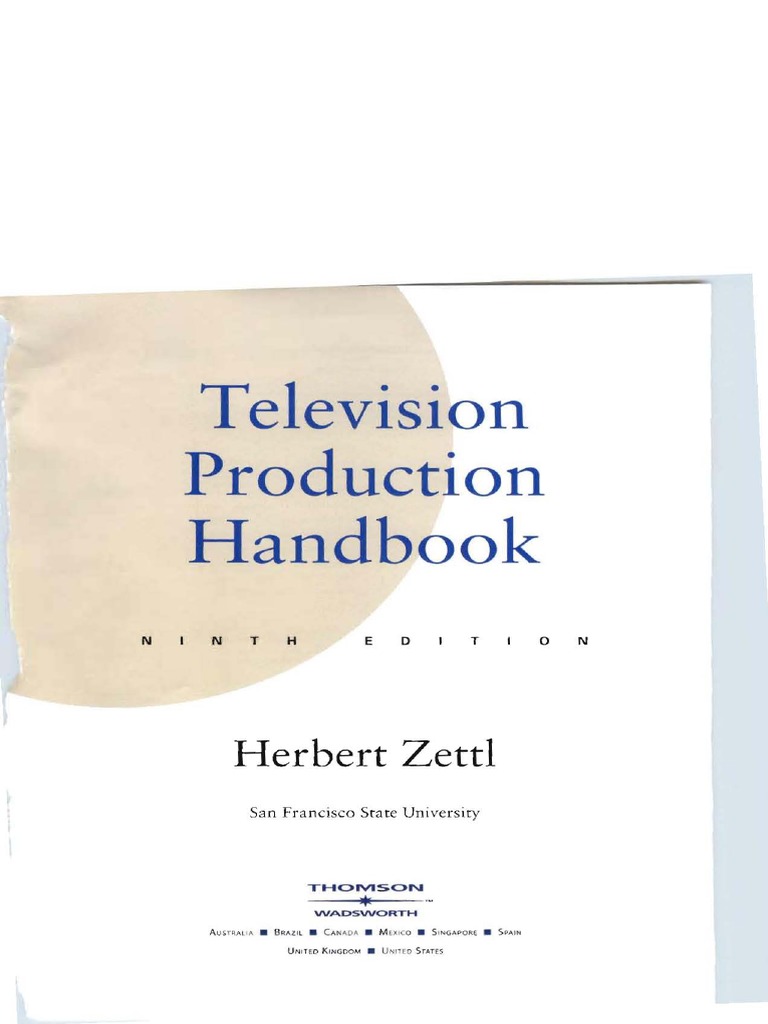 TV Production Handbook | PDF | Videotape | Video