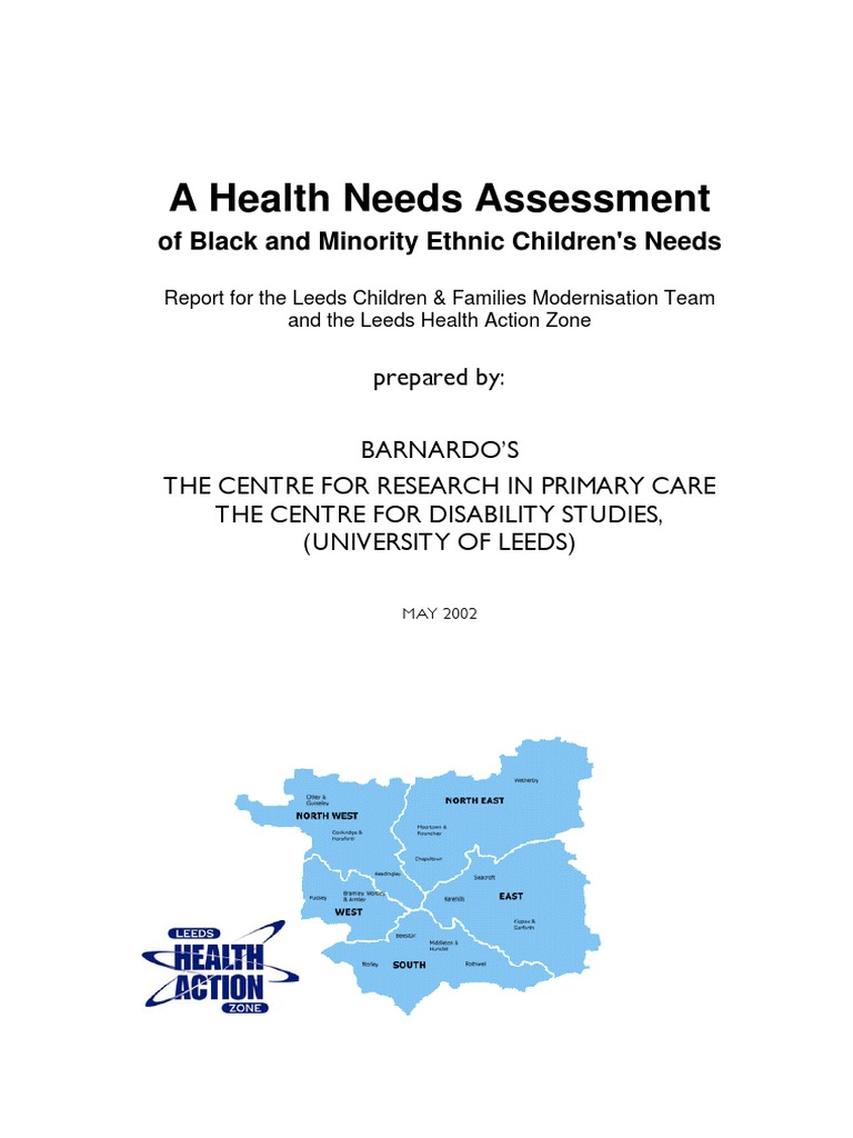 Health Needs Assessment of Bme Children S Needs | PDF | Needs ...