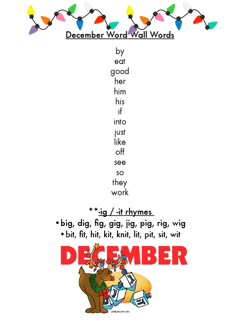 December 2015 Sight Words | PDF