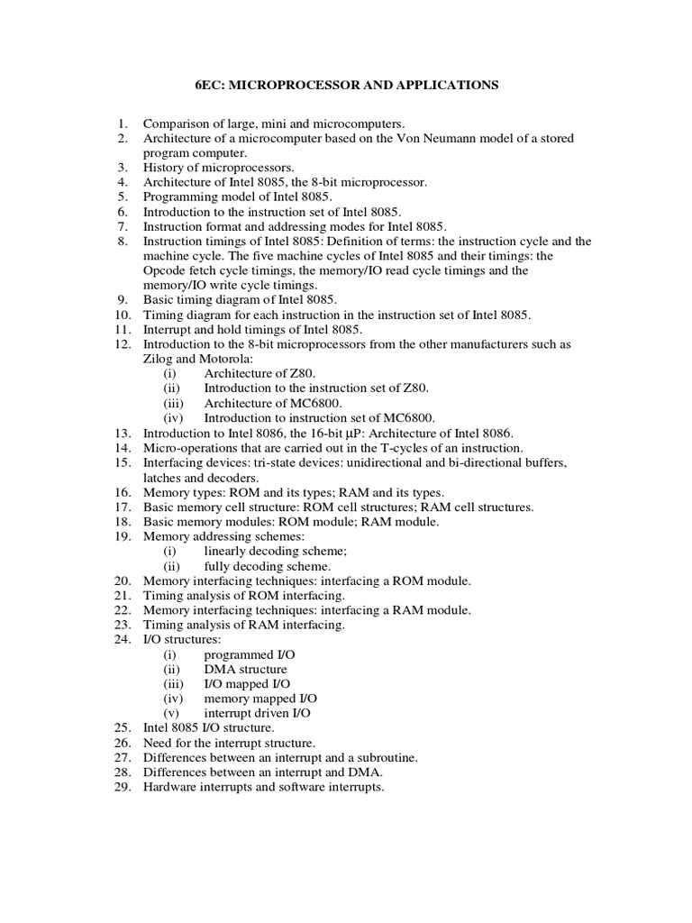 Intel 8085 | PDF | Instruction Set | Electronic Design