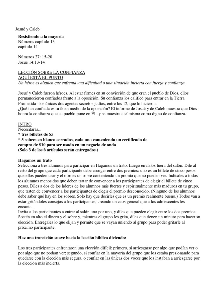 Josué y Caleb | PDF | Joshua | Moisés
