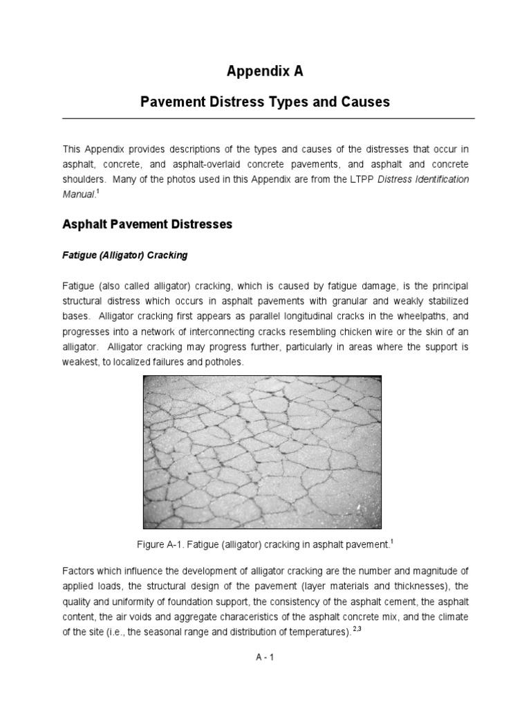 Pavement Distress Types & Causes | PDF