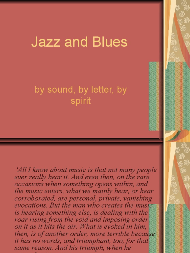 Jazz, Blues and Poetry | PDF | Harlem Renaissance | Jazz