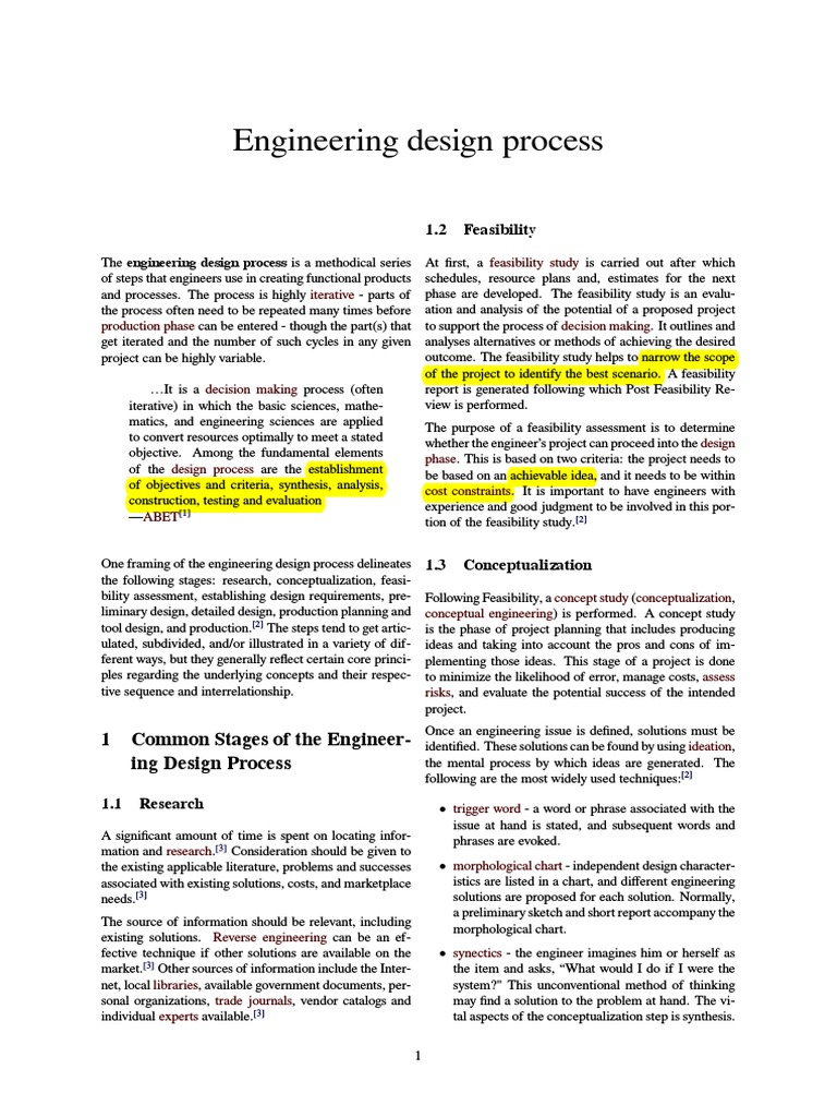 Engineering Design Process | PDF | Engineering Design Process | Science And Technology