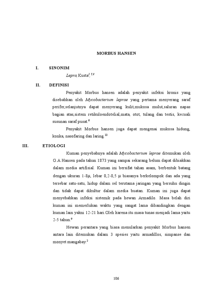 Morbus Hansen Lepra | PDF