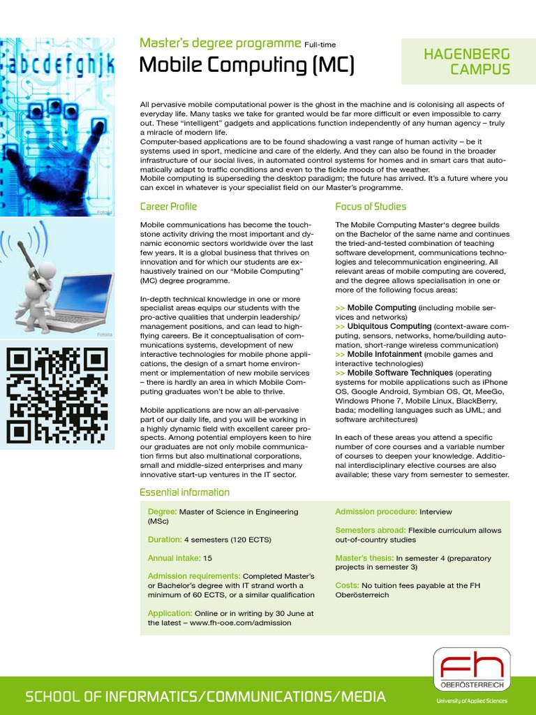 Mobile Computing (MC) : Master's Degree Programme | PDF | Master's ...
