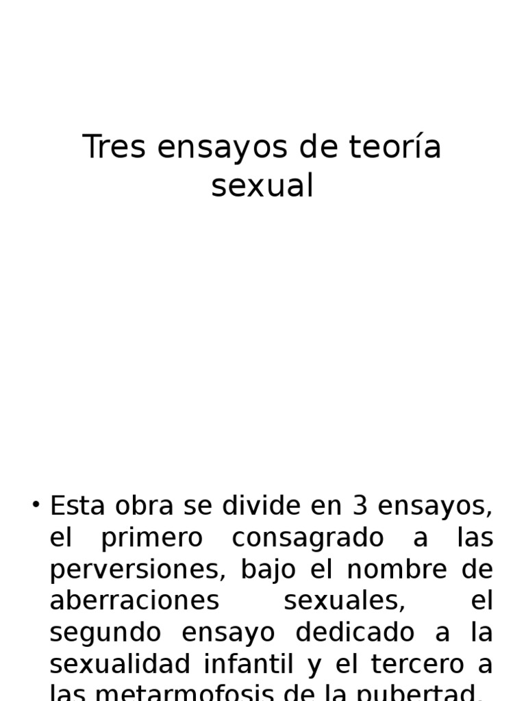 Tres Ensayos de Teoría Sexual | PDF | Complejo de Edipo | Neurosis